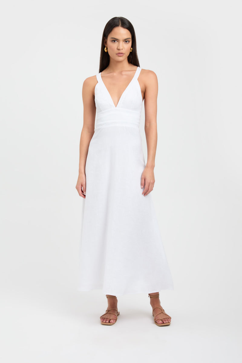 Buy Tahiti Vee Dress White Online | Australia
